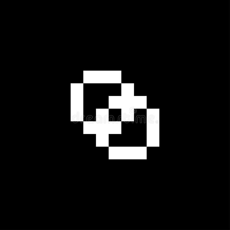 Set Initial Letters Pixel Art Logo Vector Stock Illustration ...