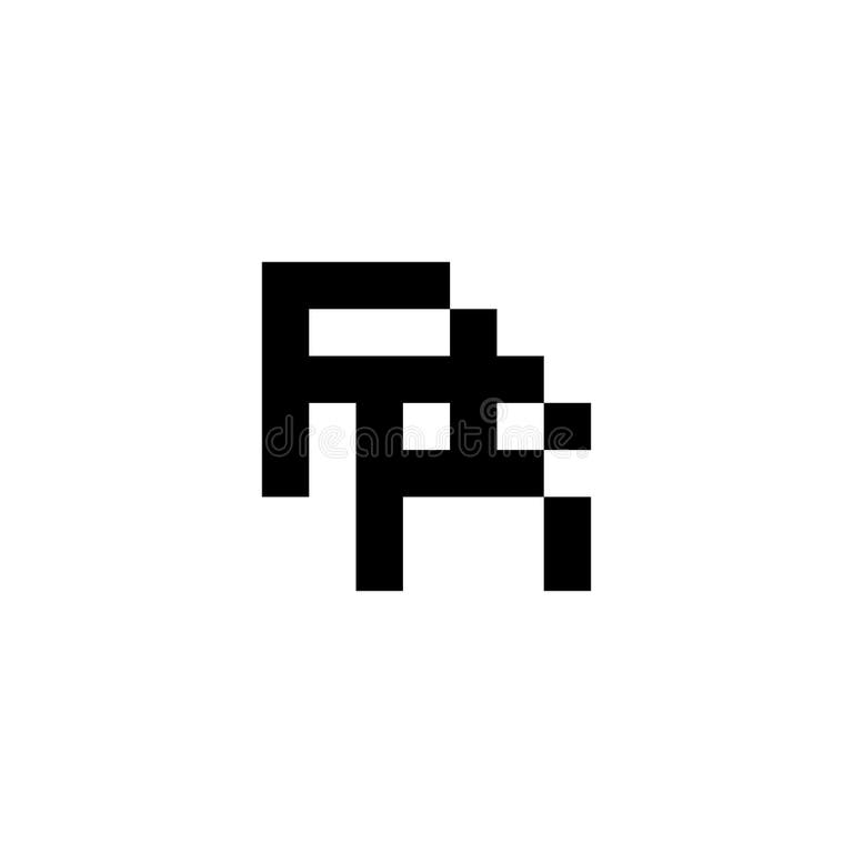 Set Initial Letters Pixel Art Logo Vector Stock Vector - Illustration ...