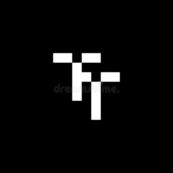 Set Initial Letters Pixel Art Logo Vector Stock Illustration ...