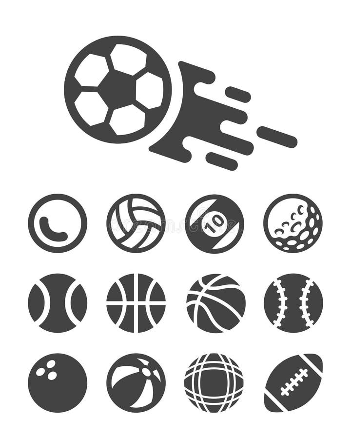 Ball icon set stock vector. Illustration of table, icon - 136587736