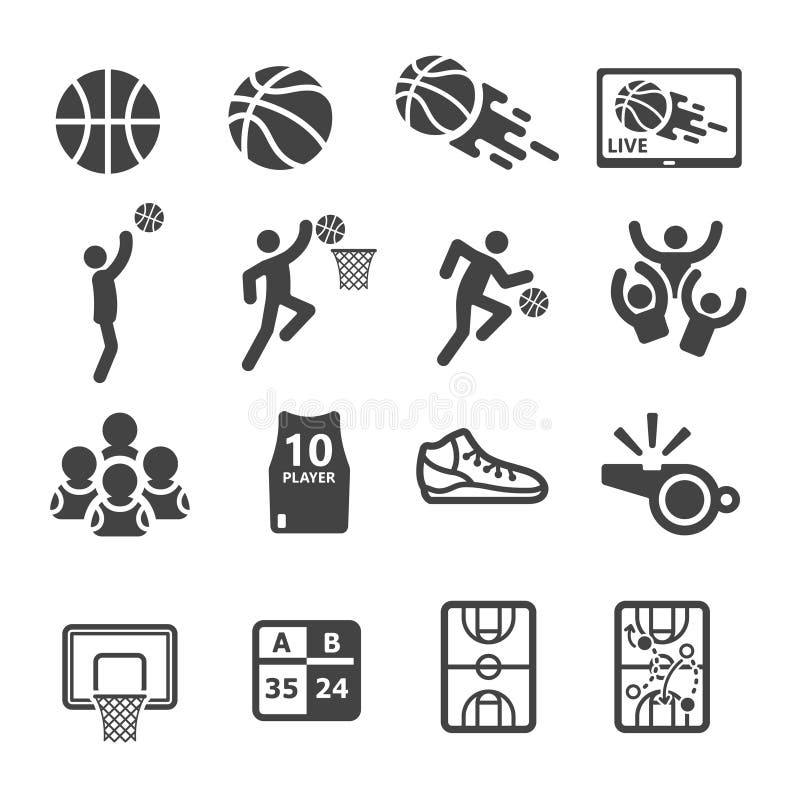 Basketball Icon. Flat Vector Illustration Stock Vector - Illustration ...