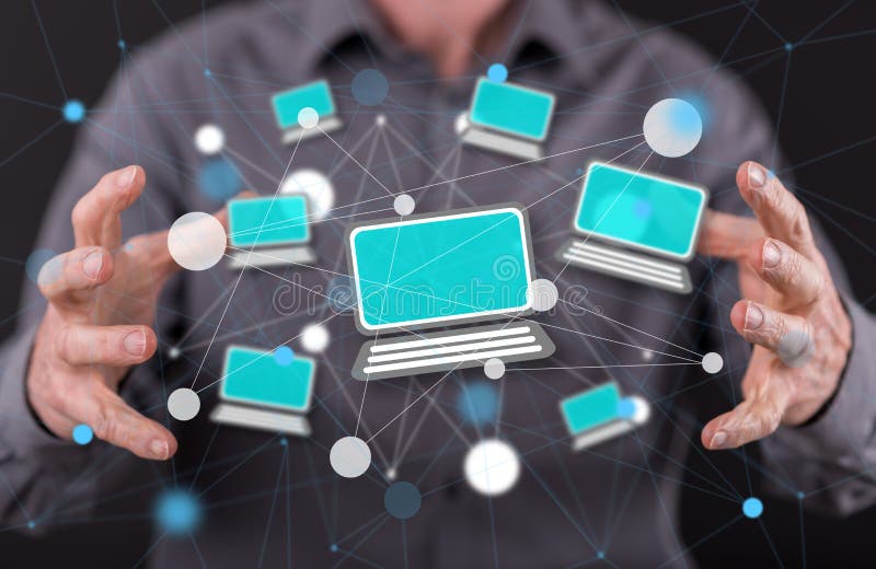 Concept of Devices Connection Stock Photo - Image of phone, internet ...