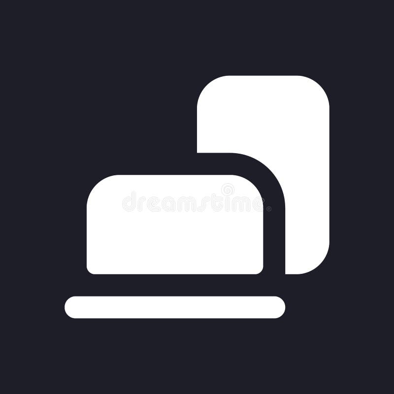 Devices Dark Mode Glyph Ui Icon Stock Illustration - Illustration of ...