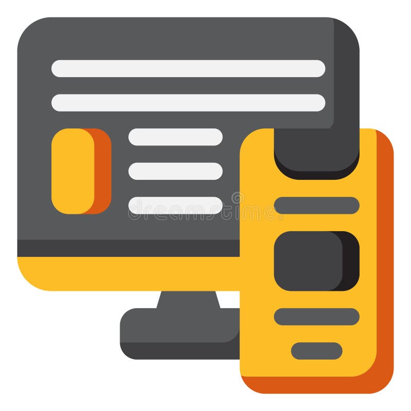 Devices Icon. Digital Marketing Concept Stock Vector - Illustration of ...