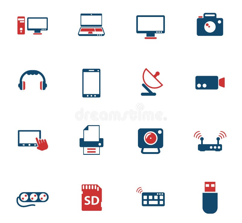 Devices icon set editorial stock photo. Illustration of camera - 121795373