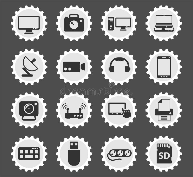 Devices icon set stock vector. Illustration of monitor - 128490358