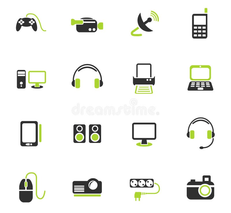 Devices icon set stock illustration. Illustration of icons - 88548973
