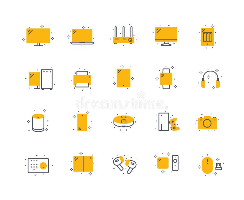 Devices icons color set stock illustration. Illustration of color ... Devices icons color set stock illustration. Illustration of color ...