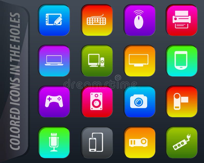 Devices icons set stock vector. Illustration of phone - 134492066