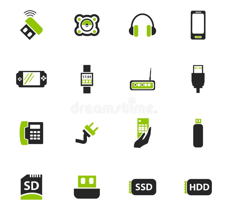 Devices icons set stock illustration. Illustration of notebook - 88969169