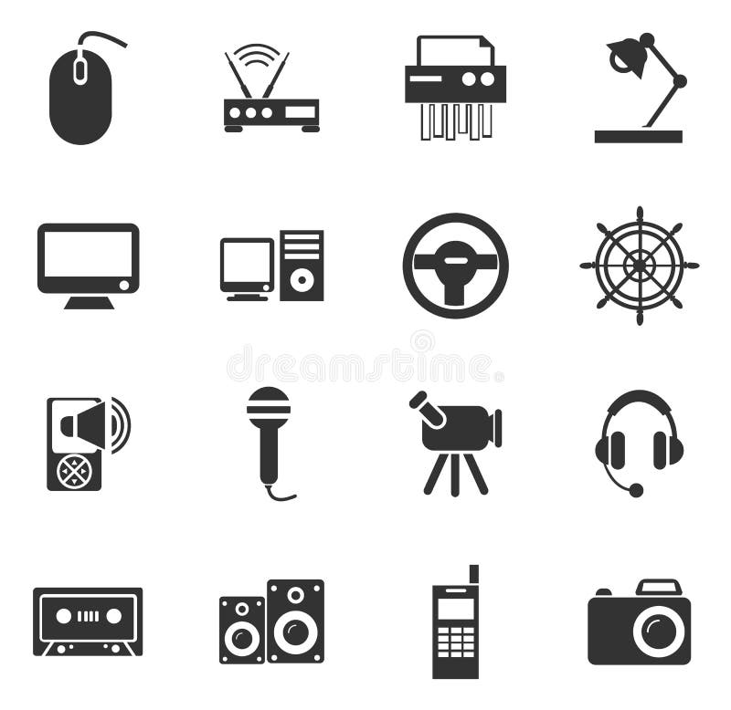 Devices icons set stock vector. Illustration of icons - 66716615