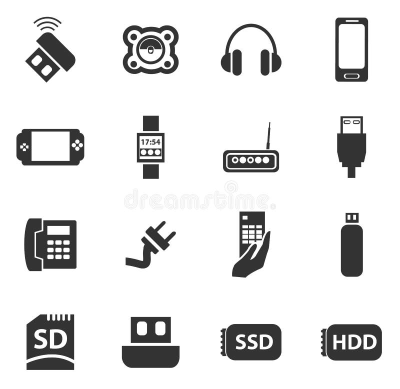 Devices icons set stock vector. Illustration of computer - 66716619