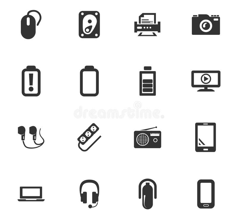 Devices icons set stock vector. Illustration of concept - 141339320