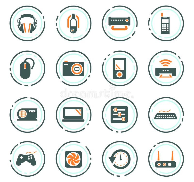 Devices icons set stock vector. Illustration of equalizer - 155267048