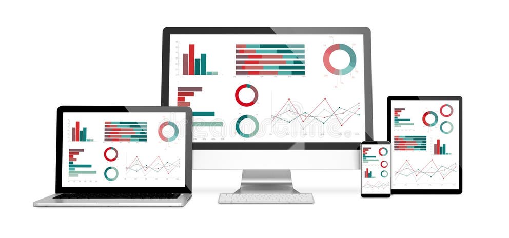 Devices Isolated Mockup Responsive Graphics Design Stock Photo - Image ...