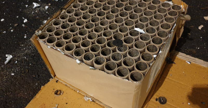 Fireworks Devices Setup Pipe Form Mini Pyrotechnics. Stock Image ...