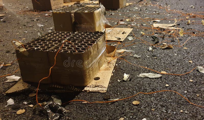 Devices for Launching Professional Fireworks, Immediately after the ...