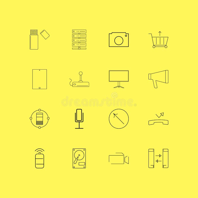 Devices linear icon set. stock vector. Illustration of devices - 109920605