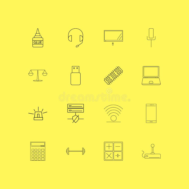 Devices Linear Icon Set. Simple Outline Icons Stock Vector ...
