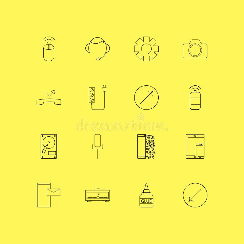 Devices linear icon set. stock vector. Illustration of outline - 109920625