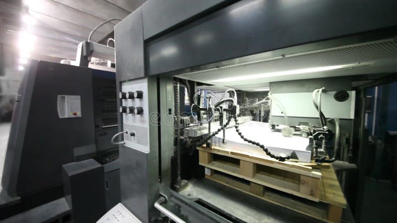 Devices for Rapid Paper Feed for Offset Printing Stock Video - Video of ...