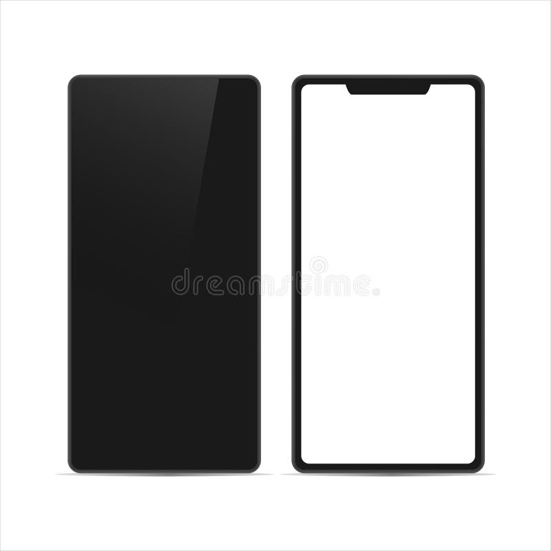 Devices in Realistic Trendy Design on Blank Background. Smartphone with ...