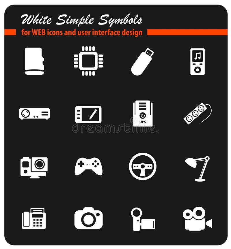 Devices simply icons stock illustration. Illustration of call - 87977148