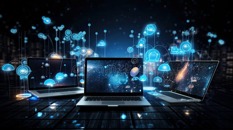 Devices Technology Background Transparent Stock Illustration ...