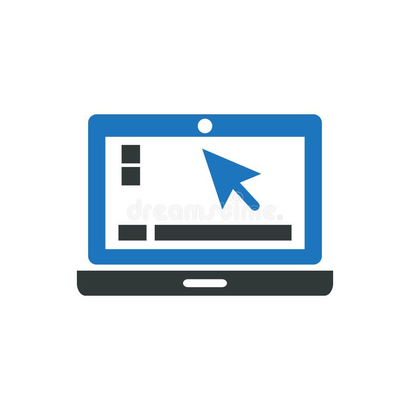 Laptop icon stock vector. Illustration of device, screen - 138873302