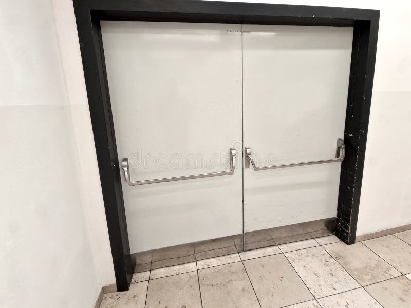 Devices Unlock Doors Opening Outside during Emergency Stock Image ...