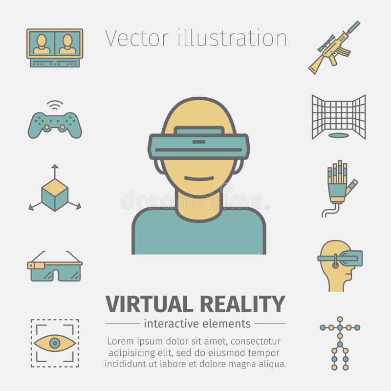 Devices for Virtual Reality VR . Immersive Multimedia or Computer ...