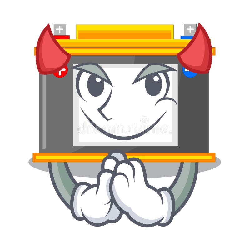 Devil Accomulator Cartoon Sticks on the Wall Stock Vector ...