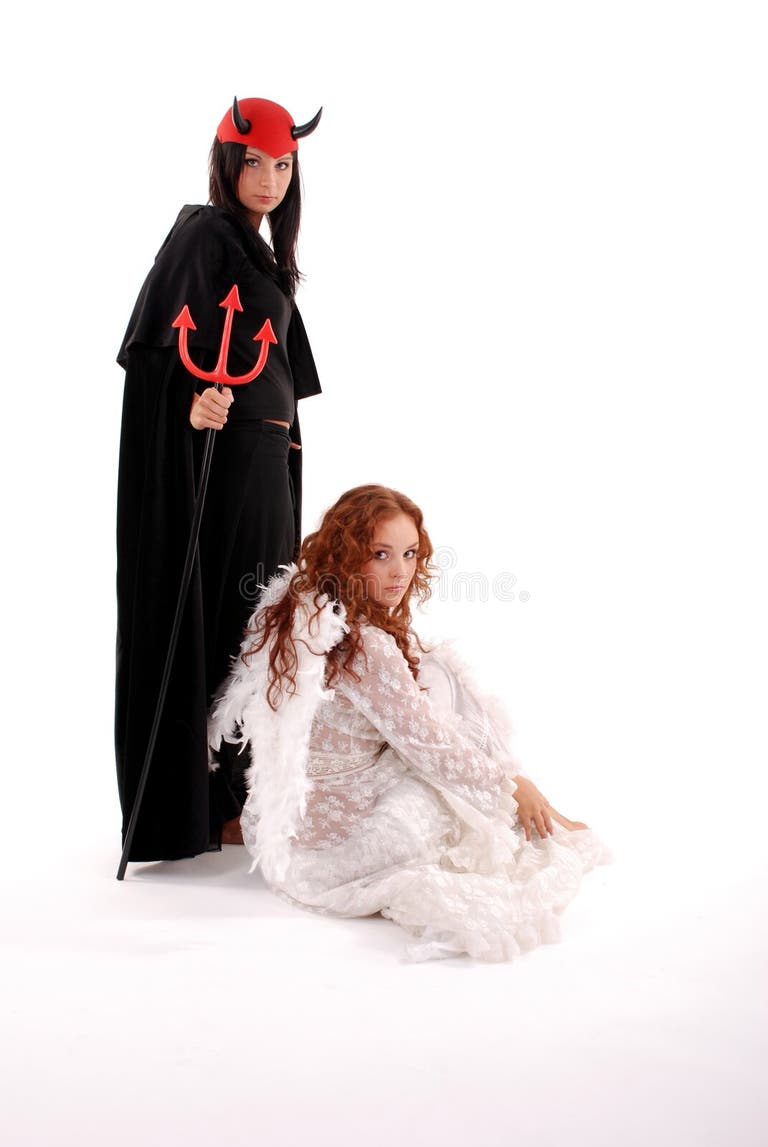 Girls Devil Angel Costume Stock Photos - Free & Royalty-Free Stock ...