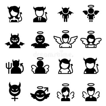 Angel Devil Icon Stock Illustrations – 4,708 Angel Devil Icon Stock ...