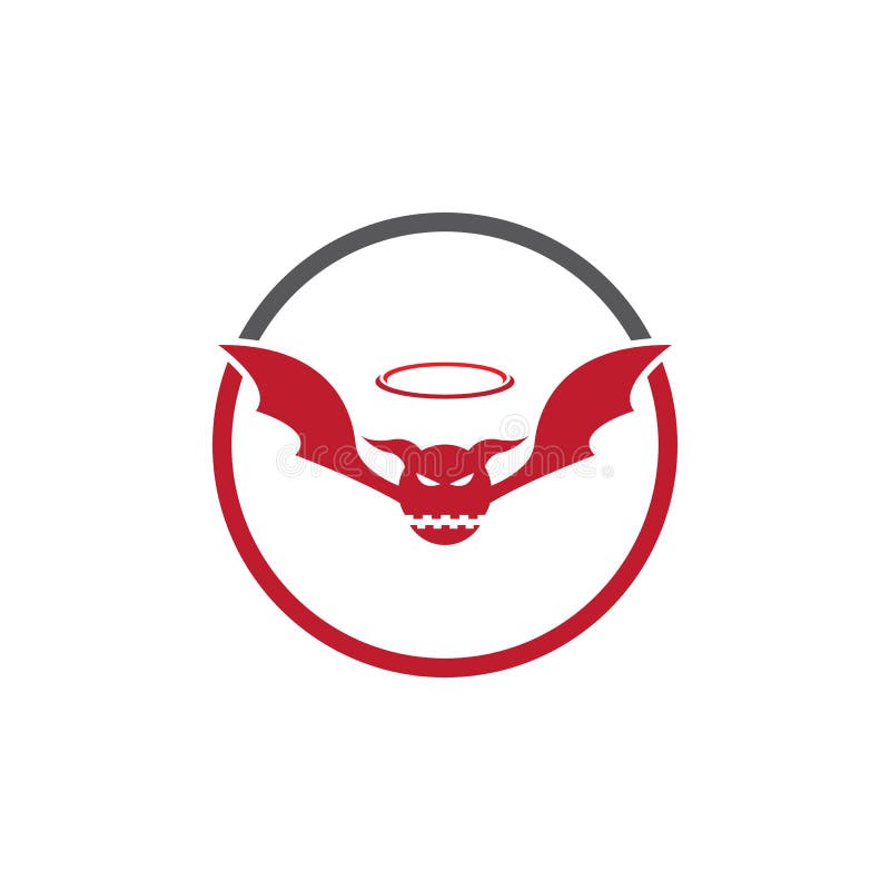 Devil angel logo template stock illustration. Illustration of angel ...