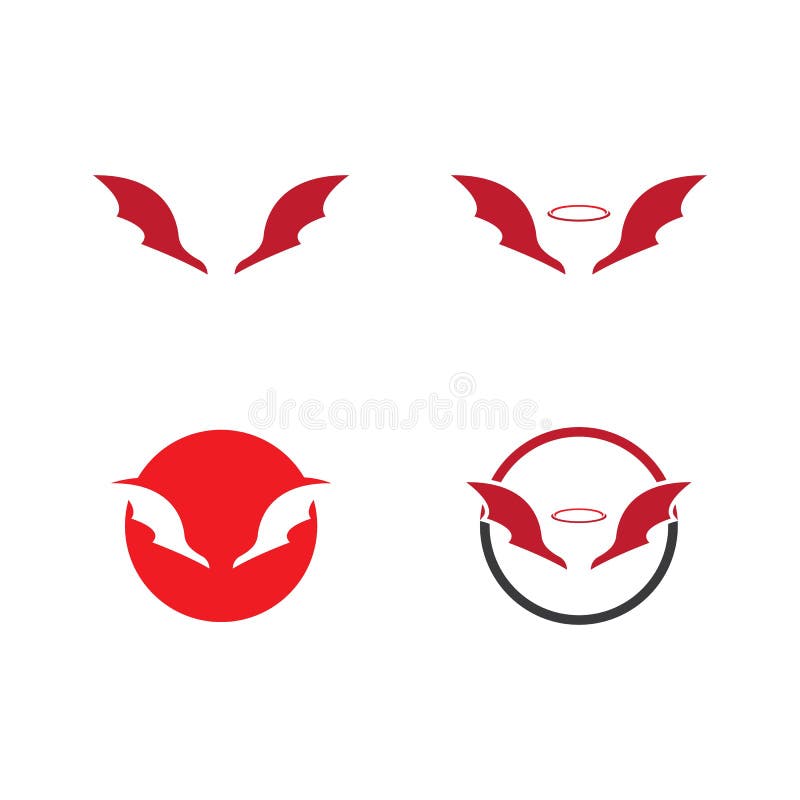Devil angel logo template stock illustration. Illustration of hell ...