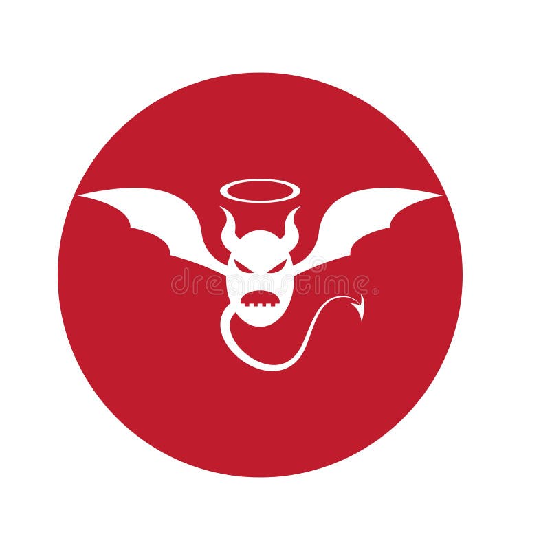 Devil angel logo template stock illustration. Illustration of character ...