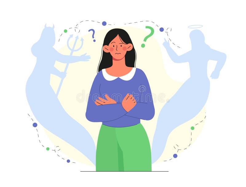 Devil or Angel Vector Concept Stock Vector - Illustration of conceptual ...