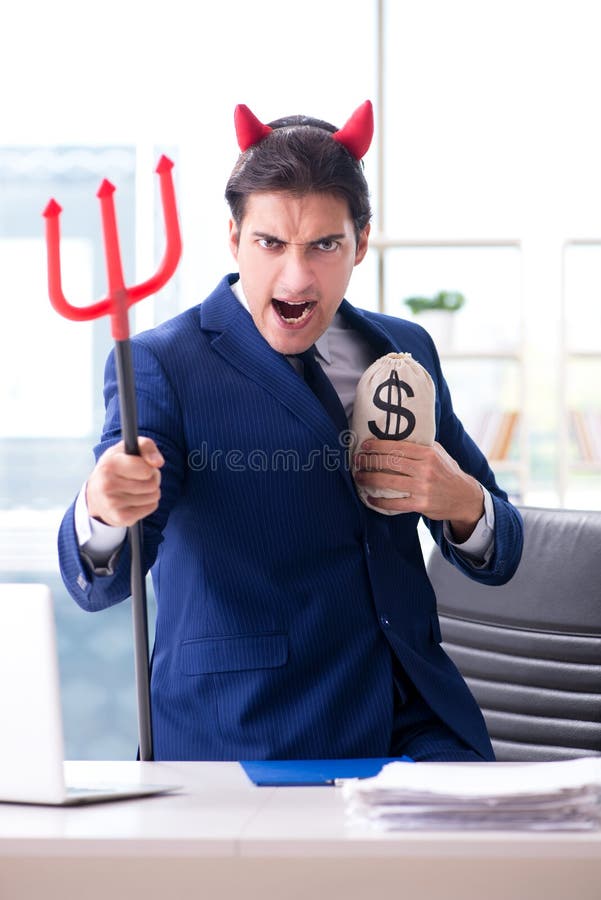 The Devil Angry Businessman in the Office Stock Image - Image of boss ...