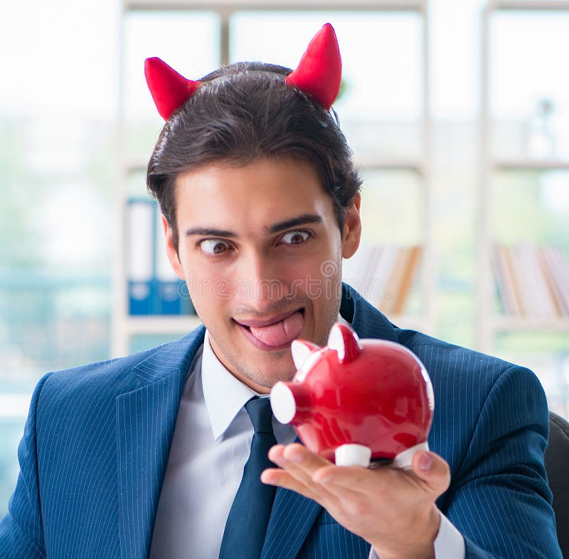 The Devil Angry Businessman in the Office Stock Photo - Image of ...