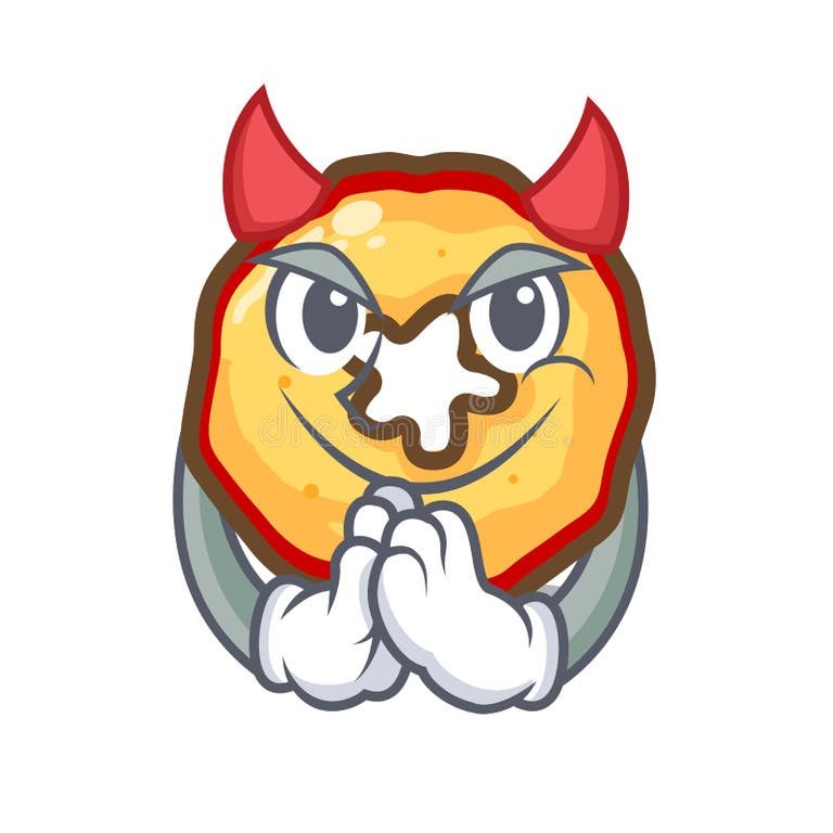 Devil Apple Chips Presented on Character Boards Stock Vector ...