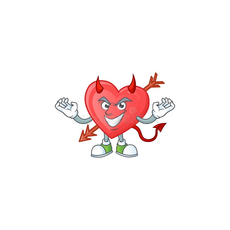 Devil Arrow Love Cartoon Character Design Style Stock Vector ...