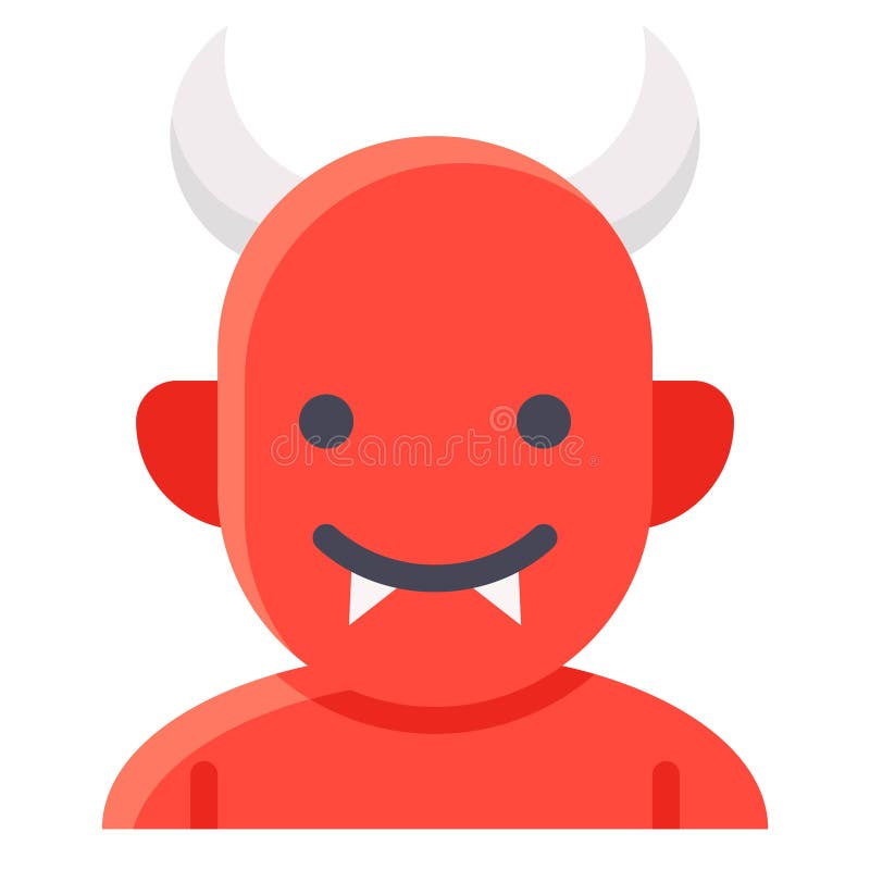 Demon Avatar, Halloween Costume Vector Icon Stock Vector - Illustration ...