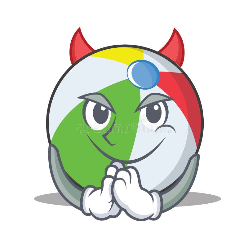 Devil Ball Character Cartoon Style Stock Vector - Illustration of ...