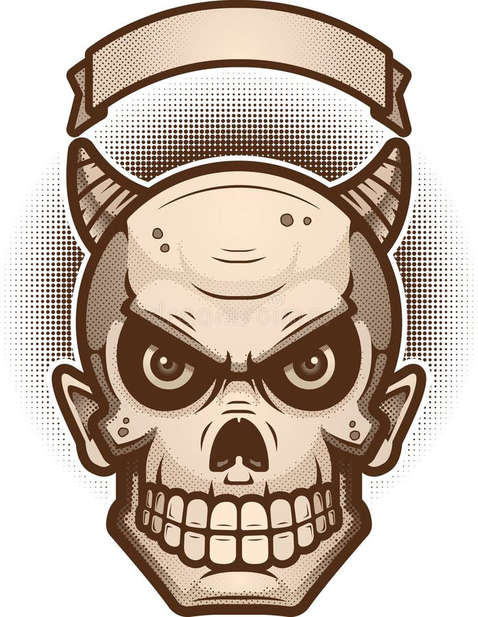 Devil Banner Illustration stock vector. Illustration of scary - 115815675