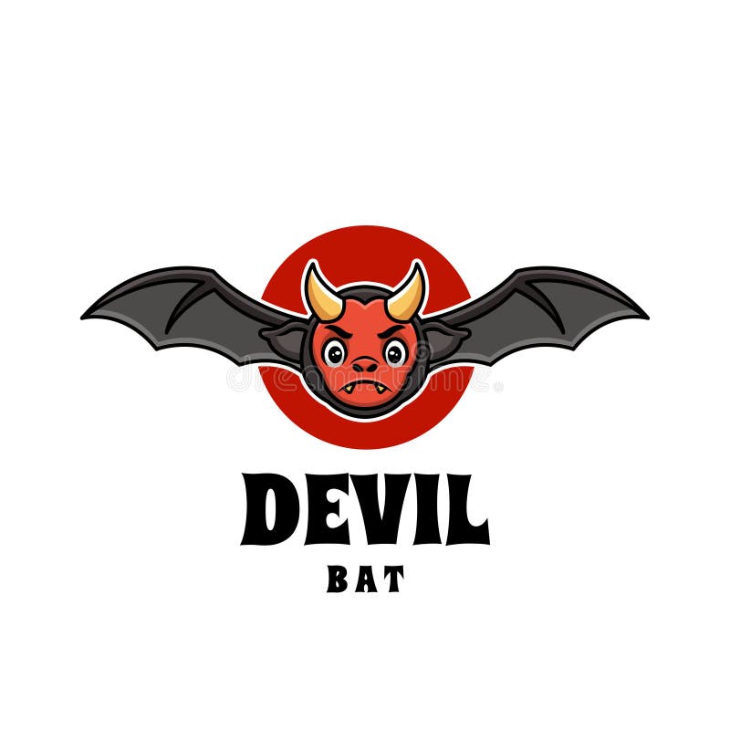 Devil Bat Halloween Cartoon Stock Illustration - Illustration of ...