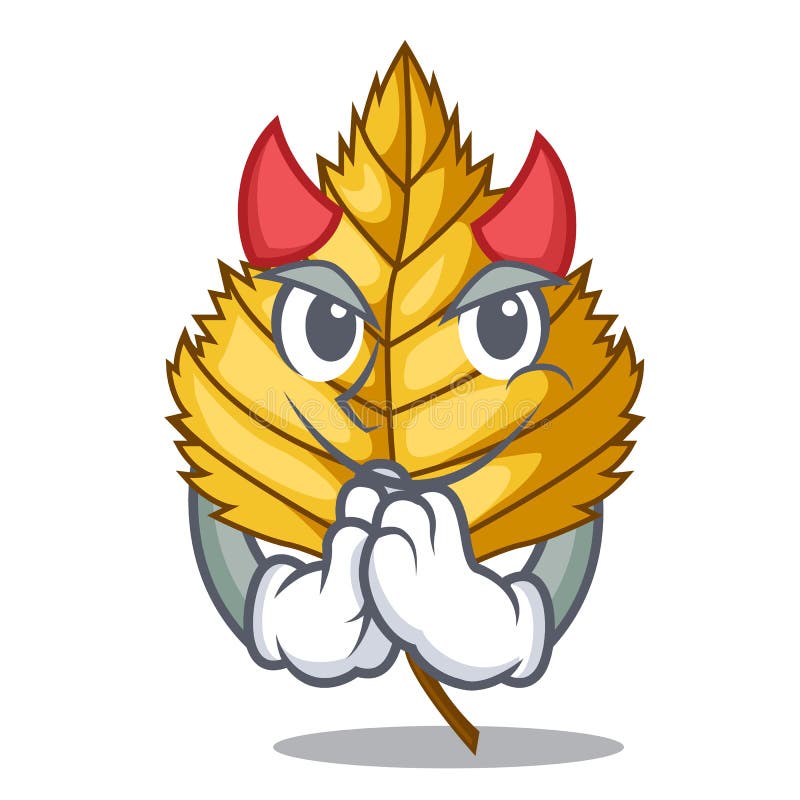 Devil Birch Leaves Spread the Cartoon Sticks Stock Vector ...