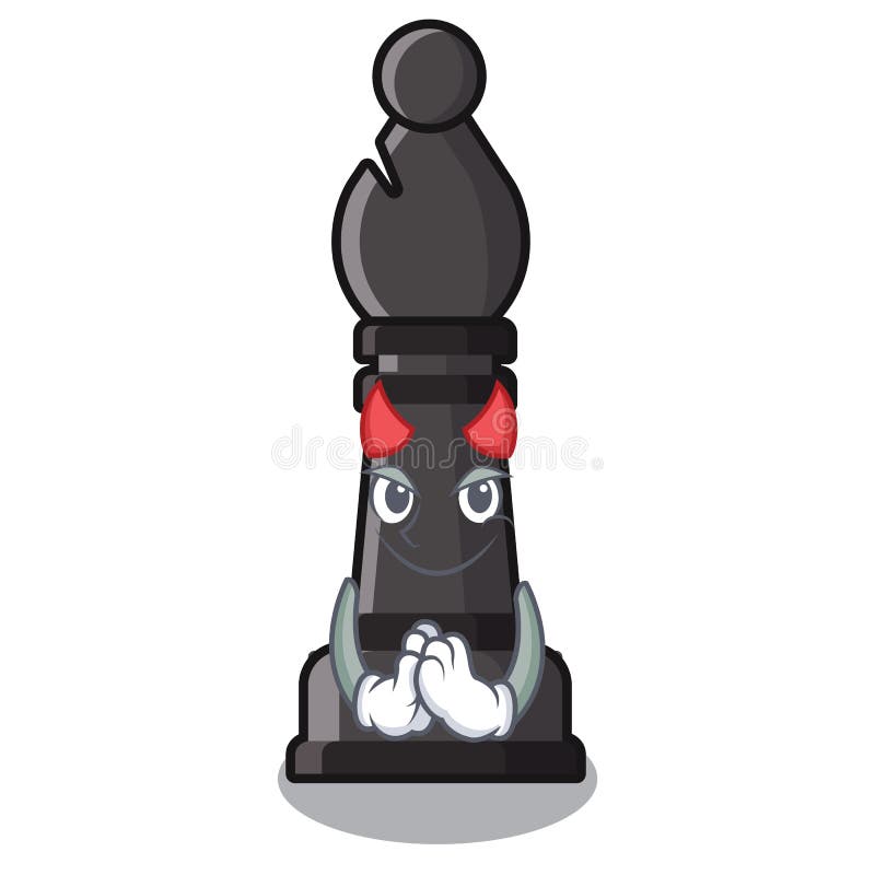 Angry Chess Knight Isolated with the Cartoon Stock Vector ...