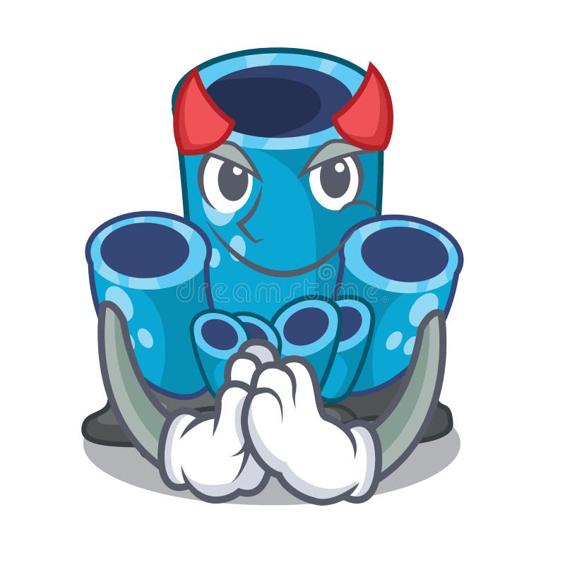 Devil / Blue Demon Mascot Vector Logos Stock Vector - Illustration of ...