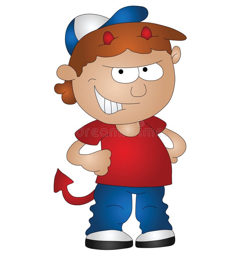 Devil boy stock vector. Illustration of isolated, caricature - 20899811
